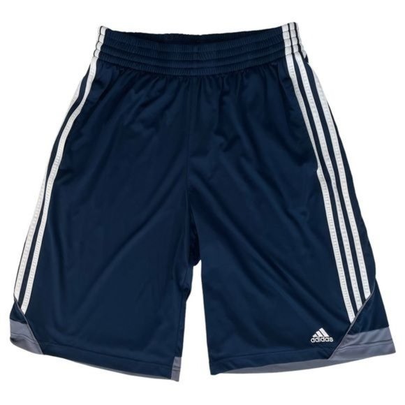 adidas | Shorts | Adidas Climalite Blue White Trefoil Elastic Waste ...